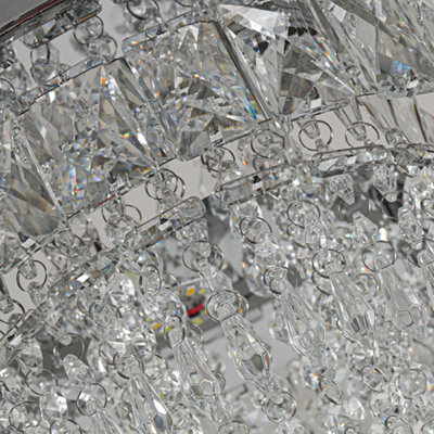 18W Round Crystal LED Ceiling Light Cool White Light 30cm Dia