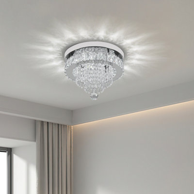 18W Round Crystal LED Ceiling Light Cool White Light 30cm Dia