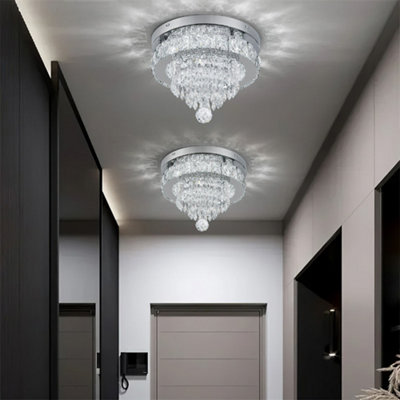 18W Round Crystal LED Ceiling Light Cool White Light 30cm Dia