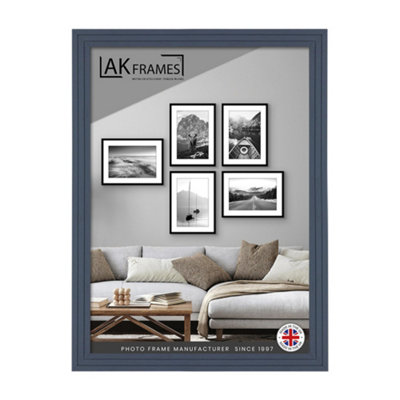 18x16 Dark Grey Modern Step Picture Frame - Perfect For Posters, Photos ...