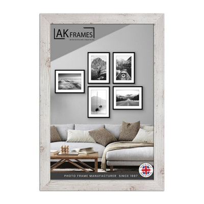 18x16" White Rustic Poster Frame - Modern Picture Frame for Wall Art ...