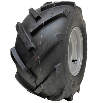 18x9.50-8 Open Centre P328 Wheel Tyre on Rim Cleated Rotovator 4 Stud ...