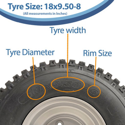 18x9.50-8 Twin Axle ATV Quad Trailer Kit 4 Knobby Wheels AL-KO Hub ...