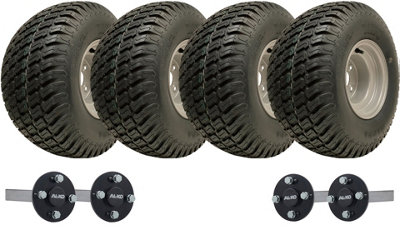 18x9.50-8 Twin Axle ATV Quad Trailer Kit 4 P332 Grass Wheels ALKO Axles ...