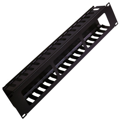 19" 2U Cable Tidy Management Rack Patch Panel Equipment Module Cover ...