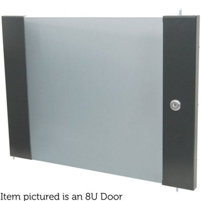 19" 6U Locking Glass Door For Rack Data Cabinets Patch Panel Storage ...