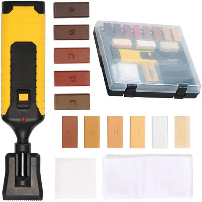 19 Pcs Laminate Floor Repair Kit Furniture Vinyl Floor Wax Heating Gun ...