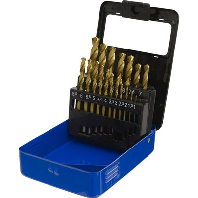 19 Piece HSS Drill Bit Set with Split Point Tips - Precision Sizes from ...