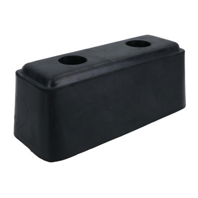 190mm x 75mm Square Standoff Rubber Buffer Bumper Block Pad Stop ...