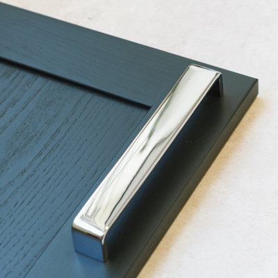 192mm Polished Chrome Cabinet Handle Wide Silver Kitchen Cupboard Door ...