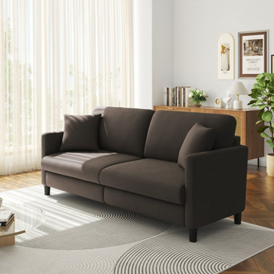 Buy 193CM Comfy Teddy Fleece Love Seat Couch, Tool-Free Setup at B&Q