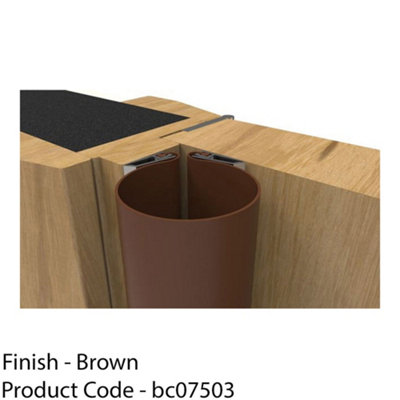 1950mm Brown Hinge Open Side Door Finger Protector Strip Heavy Duty ...