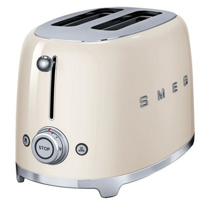 1950s Retro Style 2-Slice Toaster 950Watts Cream | DIY at B&Q