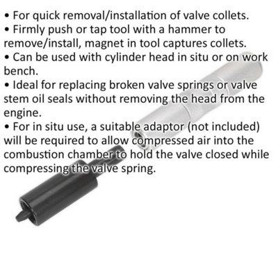 195mm Magnetic Valve Collet Remover and Installer Tool for 4.5mm to 7 ...