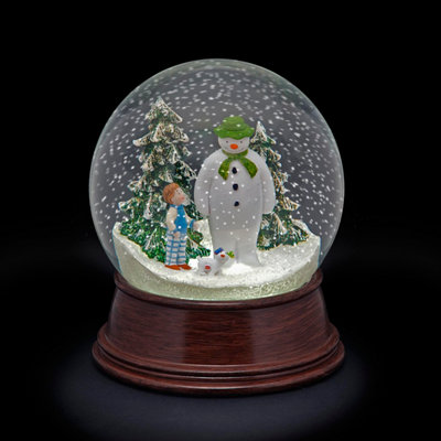 19cm Snowman & Snowdog Christmas Musical Snow Globe with Colour ...