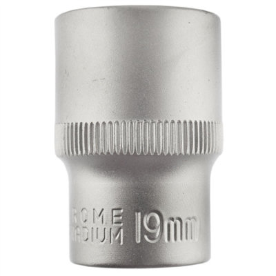 19mm 1/2" Dr Socket Super Lock Metric Shallow CRV Knurl Grip 6 Point ...