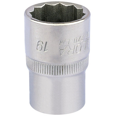19mm 1/2" Square Drive Elora Bi-Hexagon Socket 24640 | DIY at B&Q