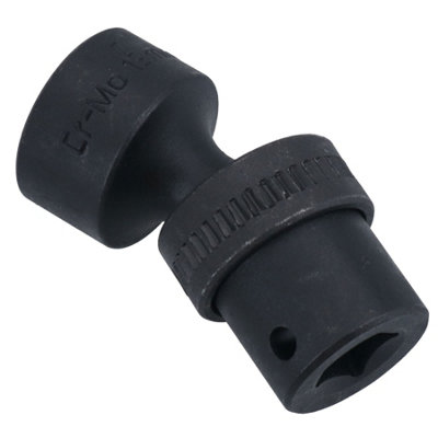 19mm 3/8in Drive Universal Swivel Wobble Metric Impact Shallow Socket