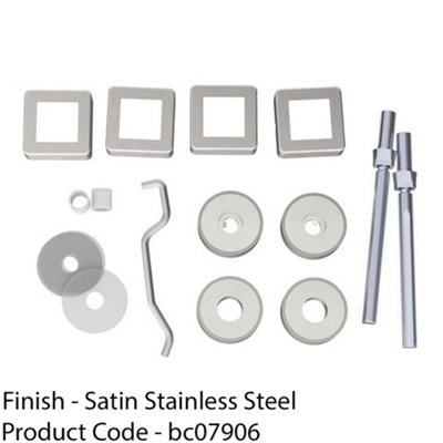 19mm Back to Back Door Handle Fixing Pack - Join Pull Handles Square ...