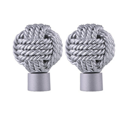 19mm Curtain Pole Ends Finials Pack of 2 Adjustable Screws Available in ...