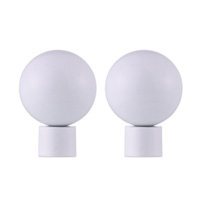 19mm Curtain Pole Ends Finials Pack of 2 Adjustable Screws Available in ...