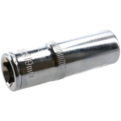 19mm Double Deep 78mm Socket 1/2" Drive Metric 6 Point Chrome Vanadium ...