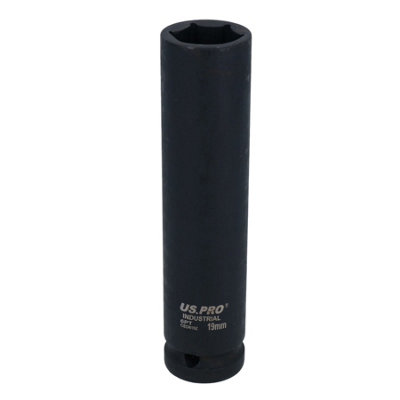 19mm Extra Deep Long Metric MM Impact Socket 1/2" Drive 6 Sided Single ...