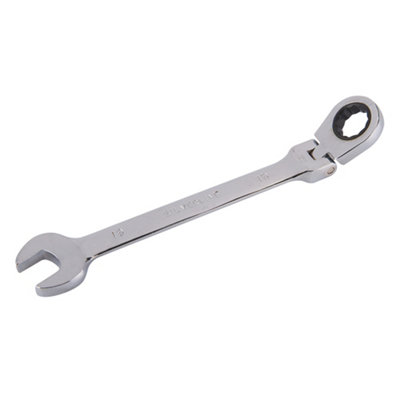 19mm Flexible Ratchet Ring Spanner Pivot Metric Car Lorry Garage Handy ...