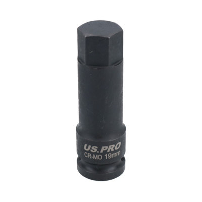 19mm M19 x 78mm 1 2 Drive Extra Long Impacted Allen hex Key Socket