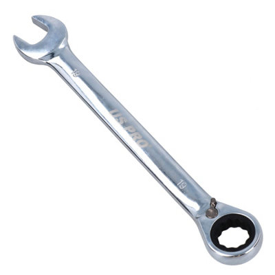 19mm Reversible Cranked Offset Ratchet Combination Spanner Wrench 72 ...