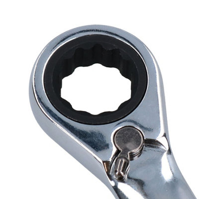 19mm Reversible Cranked Offset Ratchet Combination Spanner Wrench 72 Teeth