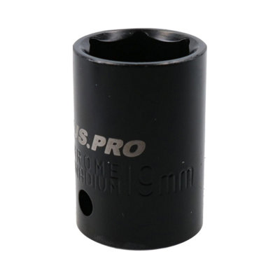 19mm Shallow Impact Socket 1/2" Drive 6 Point 36mm Length Chrome ...