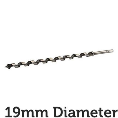 19mm x 450mm Long Hardened Steel Auger Drill Bit Hex Shank Shaft ...