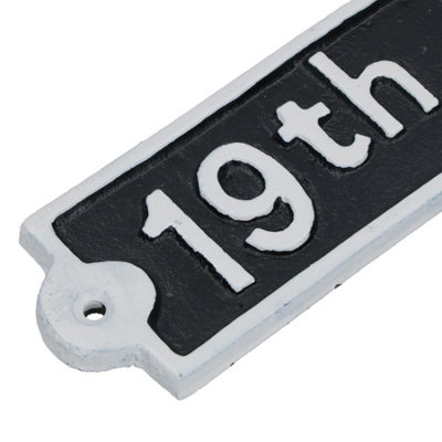 19th Hole Cast Iron Sign Plaque Wall Door Fence Post House Garden Yard ...