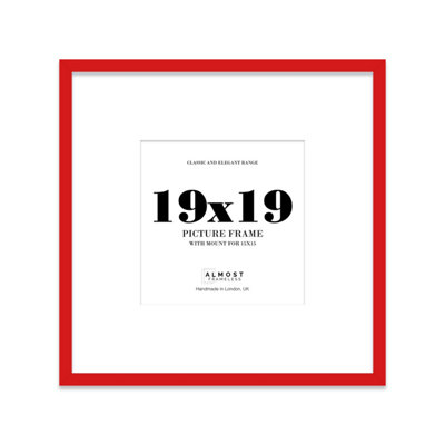 19x19" Red Picture Frame - 19x19" Square Frame with 15x15" Mount for ...