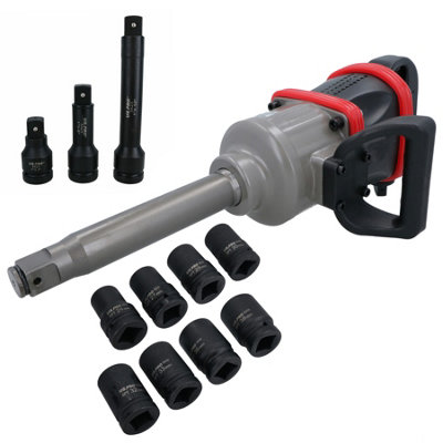 1in Drive Anvil Air Impact Wrench Gun 2200Nm 8 Sockets 24 - 38mm ...
