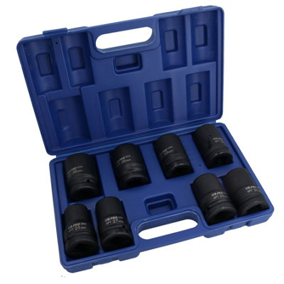 1in Drive Anvil Air Impact Wrench Gun 2200Nm 8 Sockets 24 - 38mm ...