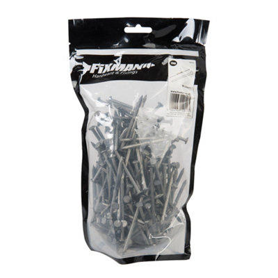1KG 230 Pack Round Wire Nails 65mm x 3.35mm GALVANISED STEEL Strong Wood Fixing | DIY at B&Q