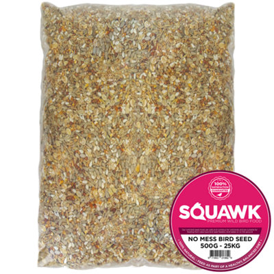 1kg SQUAWK No Mess Seed Mix - Husk-Free Premium Grade Wild Bird Food ...