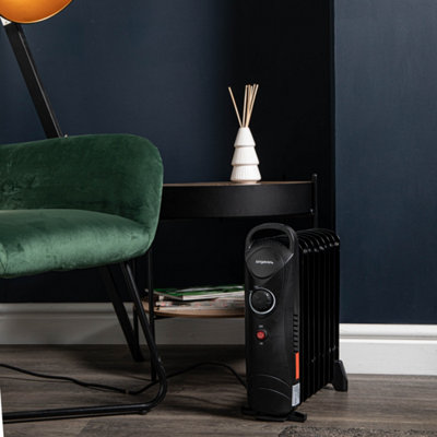 1Kw (1,000w) 9 Fin Black Oil Filled Radiator / Heater with Adjustable ...