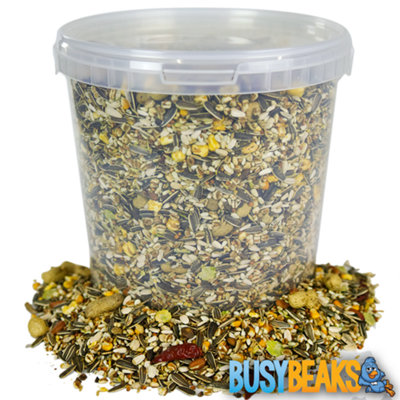 1L BusyBeaks African Grey Parrot Food - High Energy Bird Nuts Seeds ...