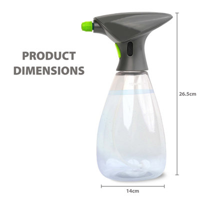 1L Garden Pressure Sprayer Battery Powered Plant Mister Spray Bottle ...