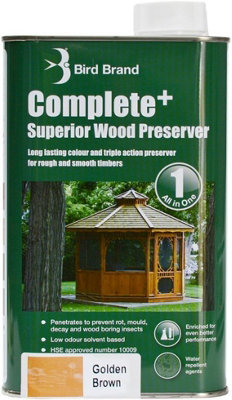 1L, Golden Brown Complete+ Superior Wood Preserver, Triple Action ...