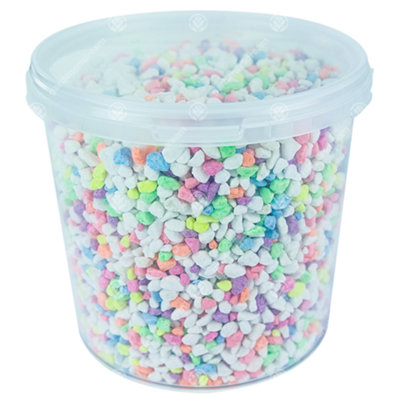 1L Rainbow Mix Fluorescent Aquatic Gravel - Premium Aquarium Fish Tank ...