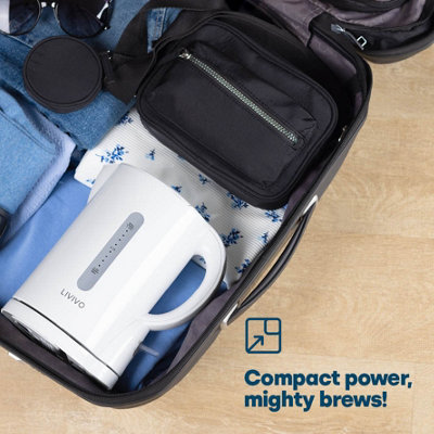 1L Travel Camping Electric Kettle - White