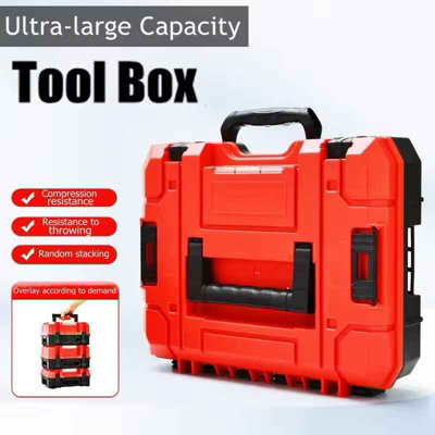 1Large Empty Tool Box Set Stackable Piece Storage Box Toolbox For ...
