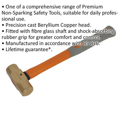 1lb Non-Sparking Sledge Hammer with Shock Absorbing Grip