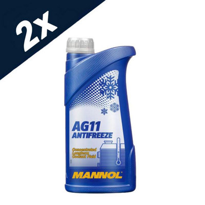 1Lx2 AG11 LONGLIFE Blue AntiFreeze Summer - Winter Coolant Concentrate ...