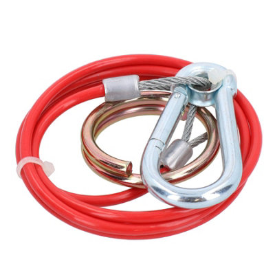 1m 2mm Braked Trailer Break Away cable (red) TR027 | DIY at B&Q