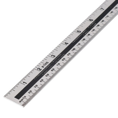 1m (40") Aluminium Ruler Imperial & Metric Conversion Table Straight ...